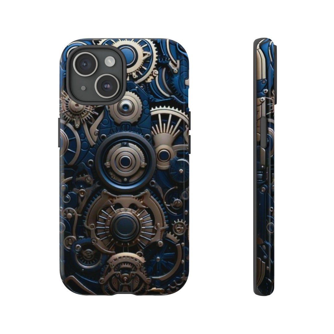 Steampunk Dreams Phone Case, Metallic Texture Case, Gears and Cogs ...