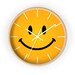 Smiley Clock, Yellow Smiley Clock, Happy Face Clock, Emoji Clock ...