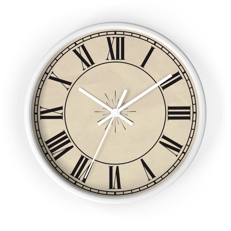 Roman Numeral Wall Clock, Roman Numeral Clock, Vintage Clock, Unique ...