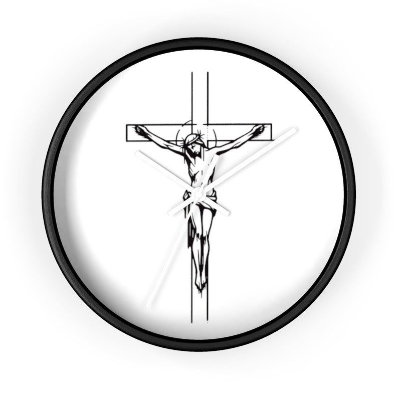 Jesus Crucifix Clock, Jesus Cross Wall Clock, Christian Clock, Faith ...