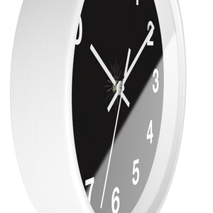 Black Clock, Minimalist Clock, Modern Wall Clock, Cool Wall Clock ...