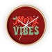 Merry Vibes Wall Clock, Red Christmas Clock, Holiday Decor Clock ...
