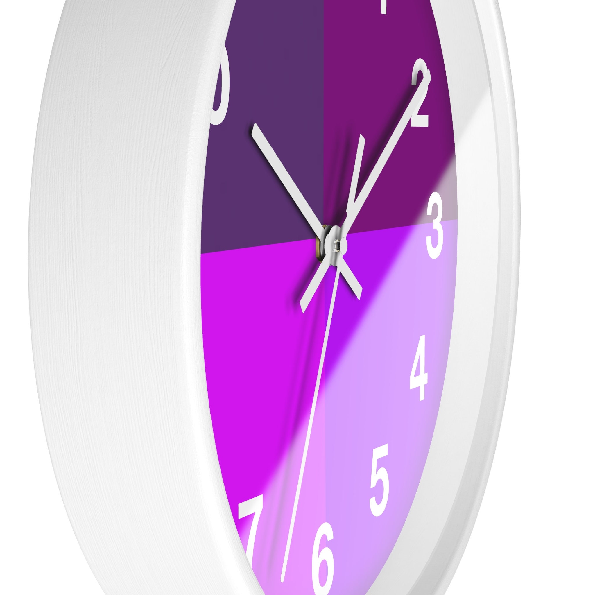 Four Tone Clock, Purple Clock, Quadrant Toned Clock, Multi Shade Clock ...