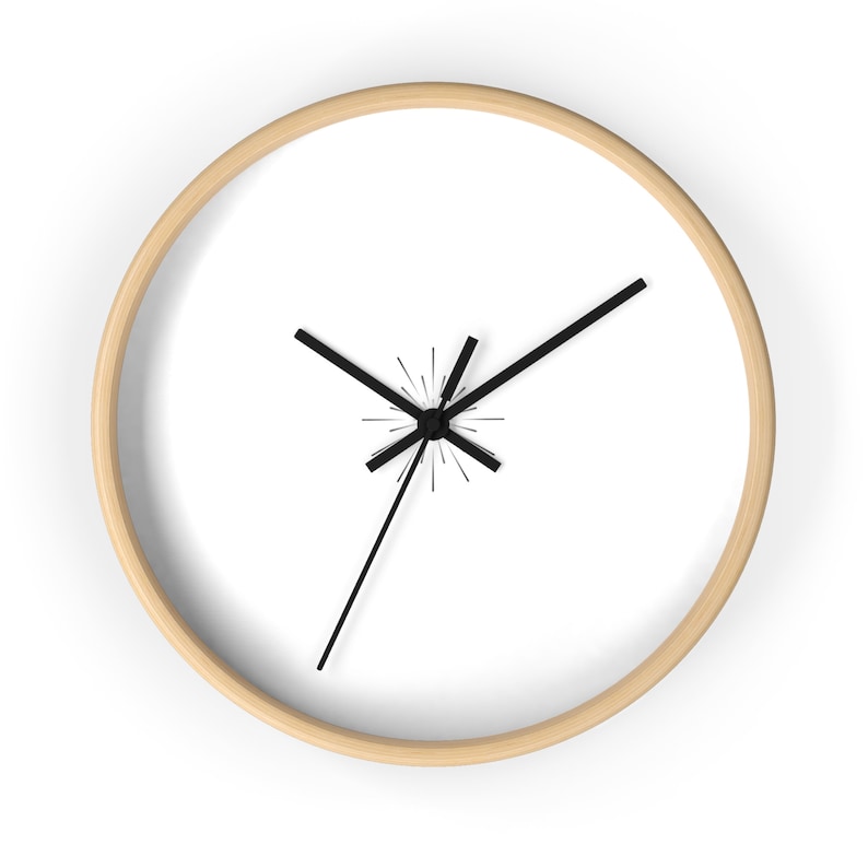 White Clock, Minimalist Clock, Simple Wall Clock, Modern Wall Clock ...