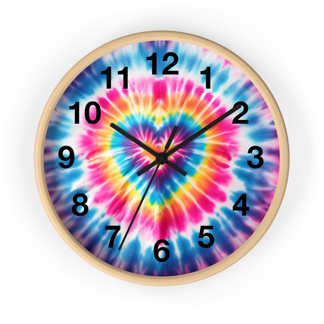 Wall Clock, Modern Clock, Rainbow Clock, Colorful Clock, Art Deco Wall ...