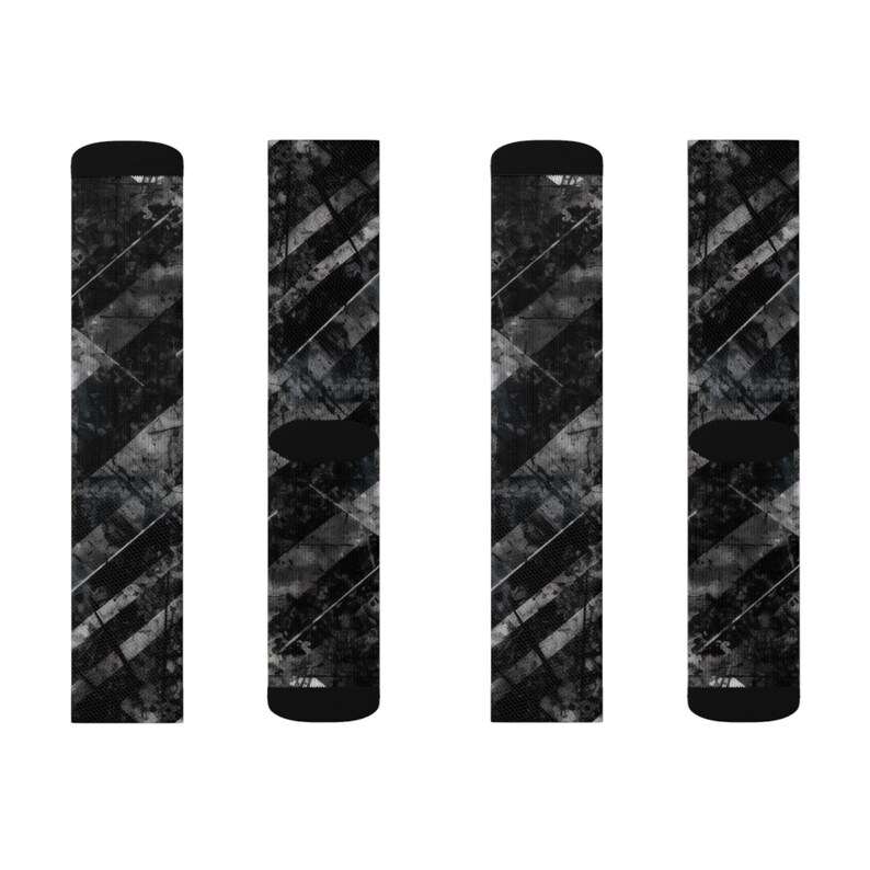 Black and White Punk Socks, Edgy Sock Design, Rebellious Style, Punk ...