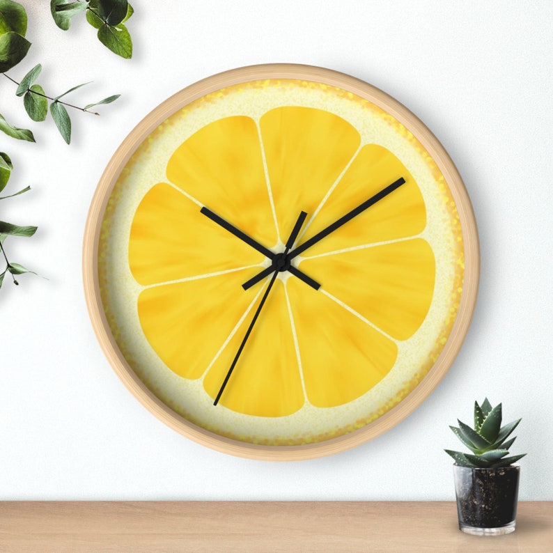 Wall Clock, Fruit Wall Clock, Kitchen Wall Clock, Lemon Wall Clock ...