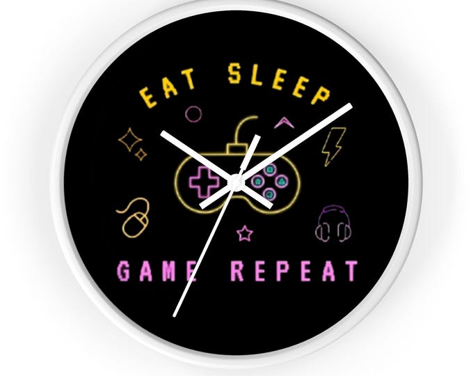 Gamer Clock With Led Light, Video Gaming Gifts, Game Room Wall Decor ...