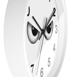 Angry Eyes Wall Clock, Angry Face Wall Clock, Funny Clock, Unique Wall ...