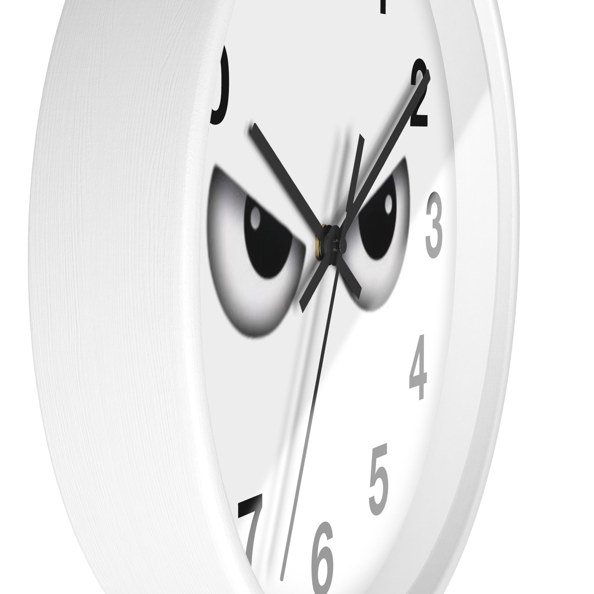 Angry Eyes Wall Clock, Angry Face Wall Clock, Funny Clock, Unique Wall ...