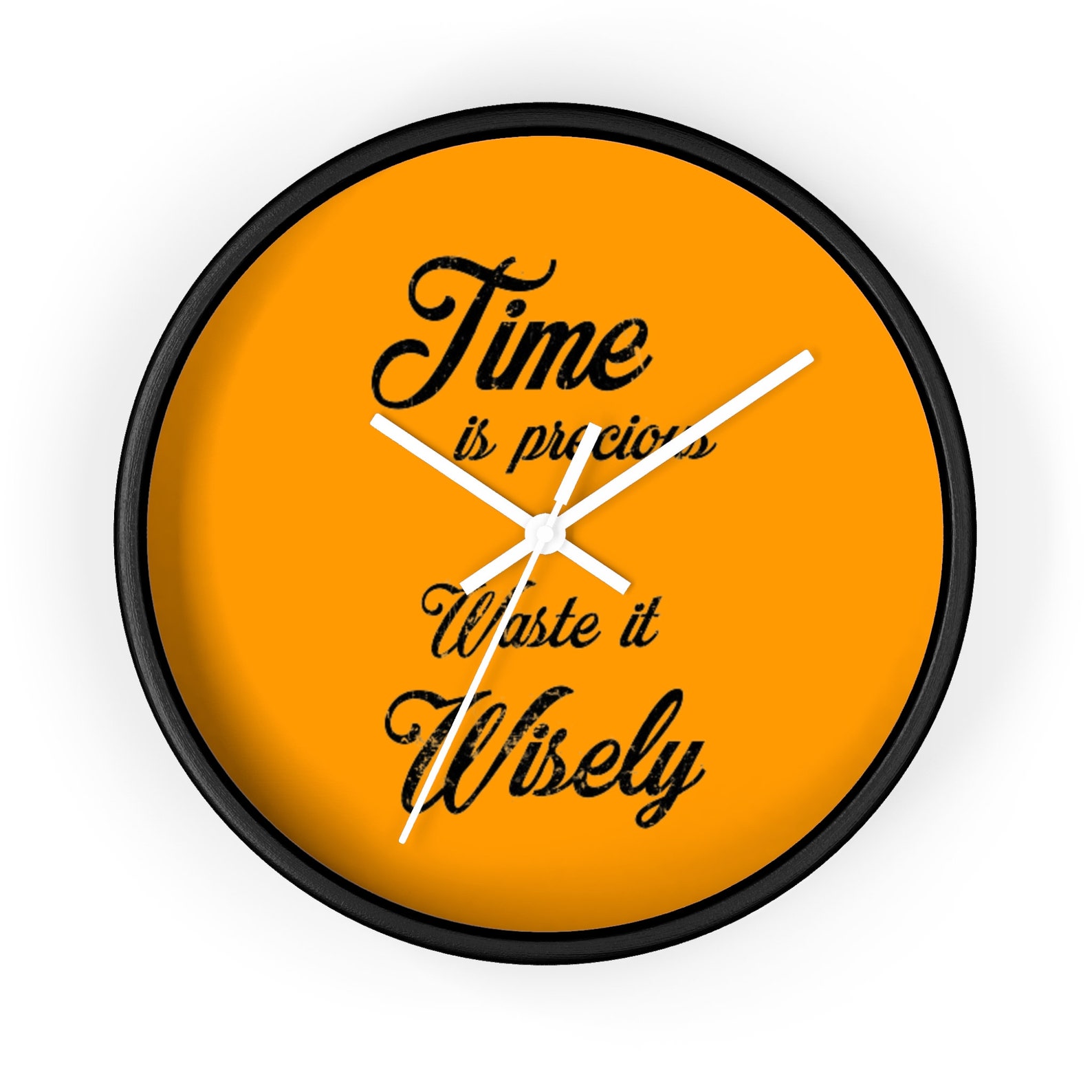 Time is Precious Wall Clock, Motivational Clock, Inspirational Wall ...