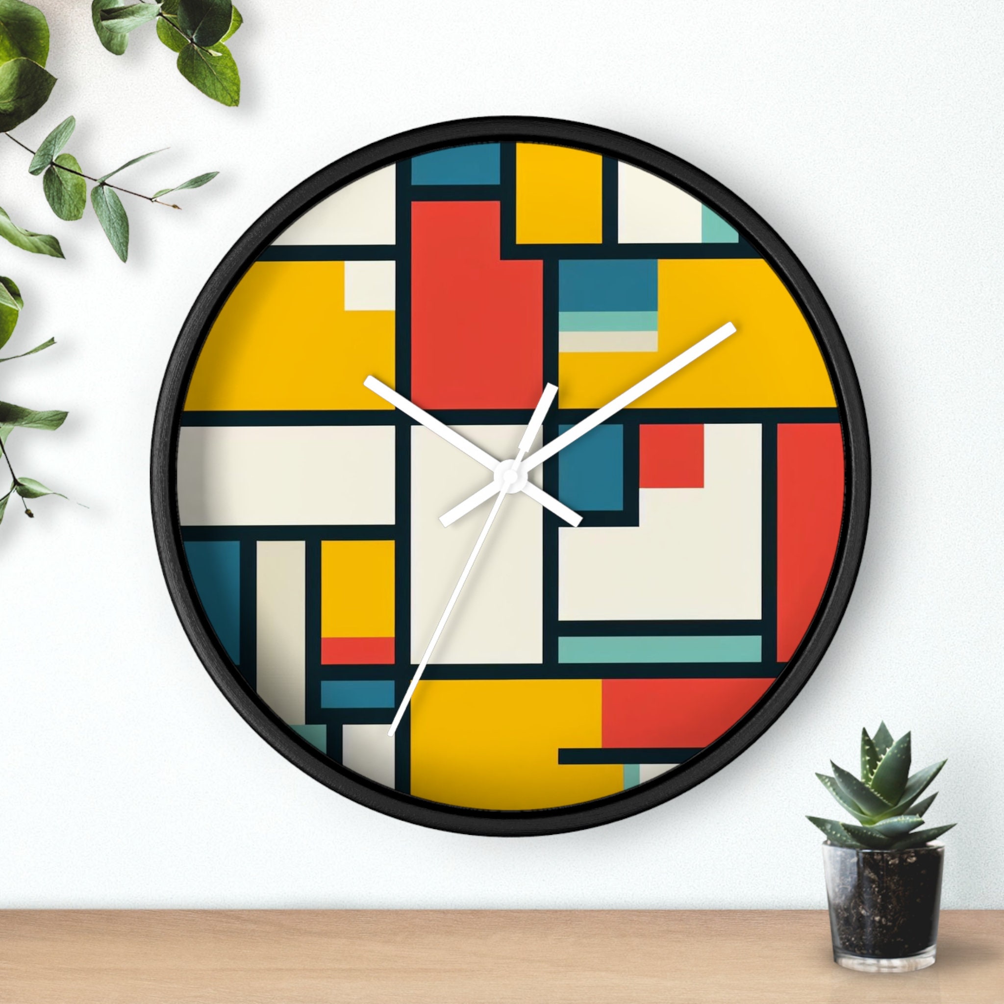 Wall Clock, Abstract Clock, Modern Clock, Decorative Clock, Colorful ...