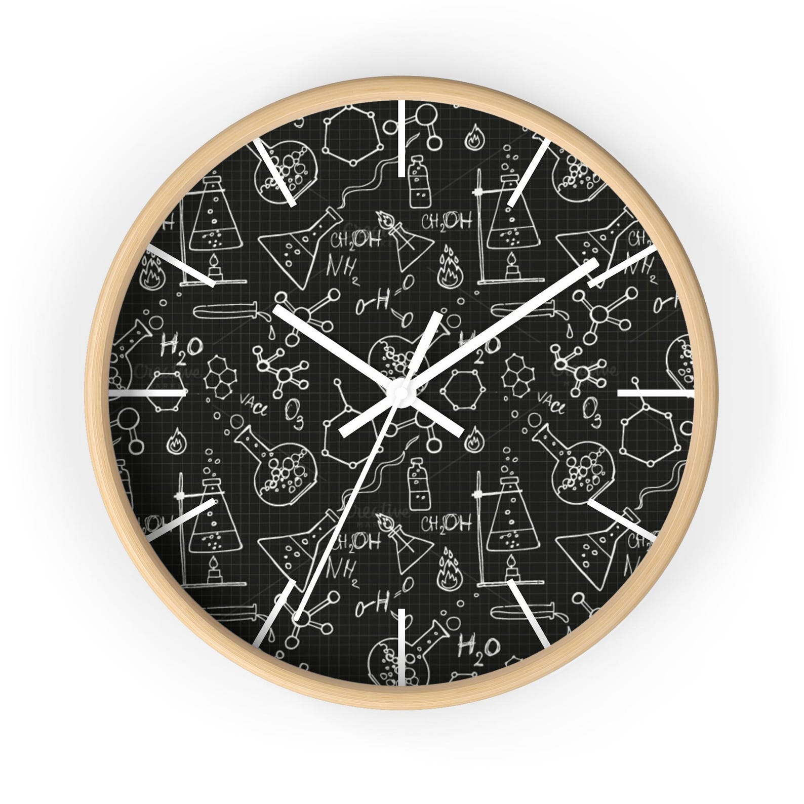Chemistry Clock, Lab Tech Clock, Chem Lab Clock, Unique Wall Clock ...