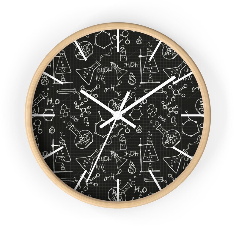 Chemistry Clock, Lab Tech Clock, Chem Lab Clock, Unique Wall Clock ...