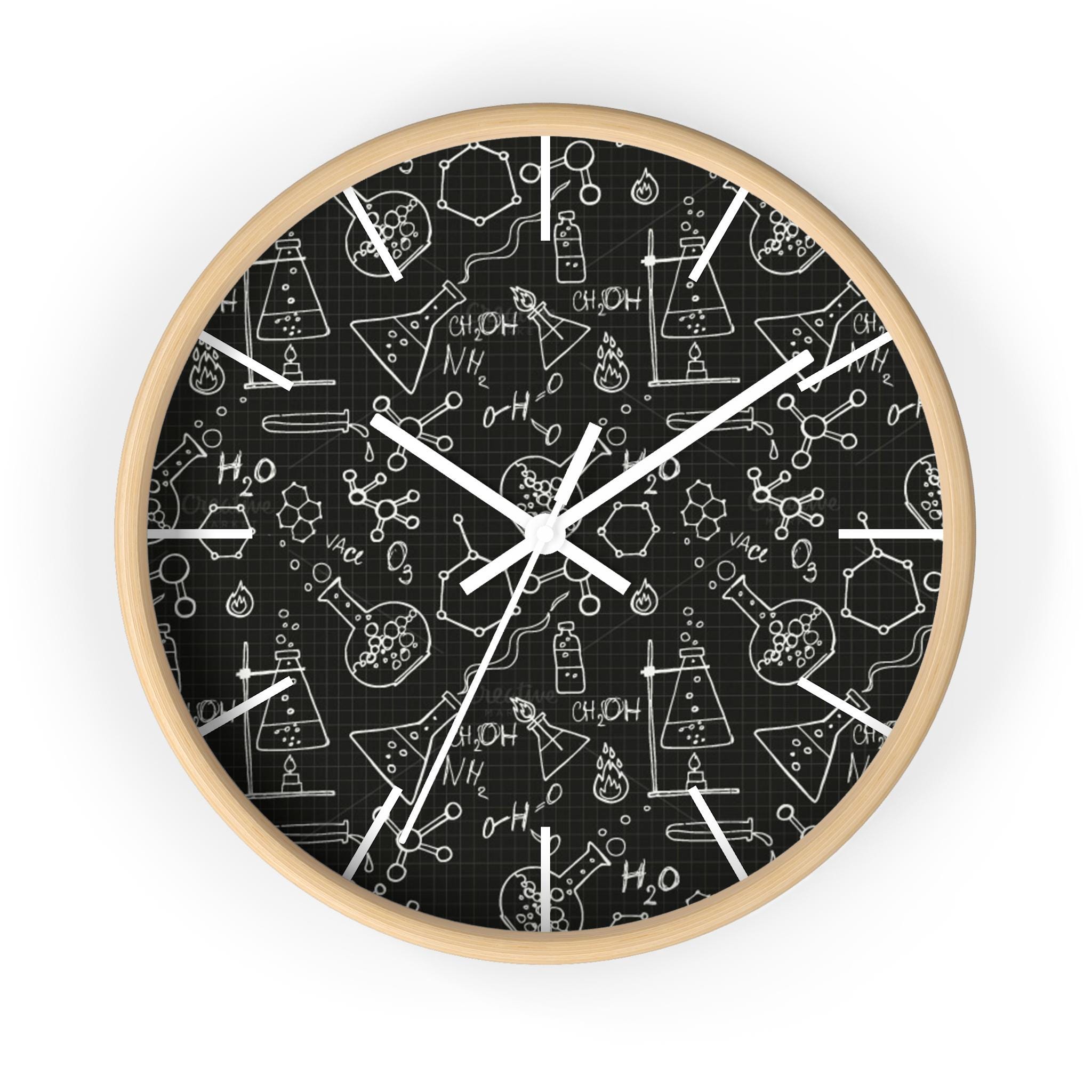 Chemistry Clock, Lab Tech Clock, Chem Lab Clock, Unique Wall Clock ...