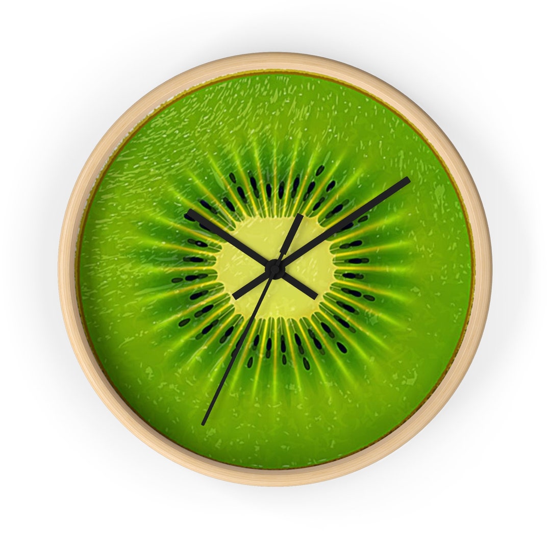 Wall Clock, Fruit Wall Clock, Kitchen Wall Clock, Kiwi Wall Clock, Kiwi ...