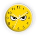 Playful Eyes Clock, Angry Face Wall Clock, Funny Clock, Unique Wall ...