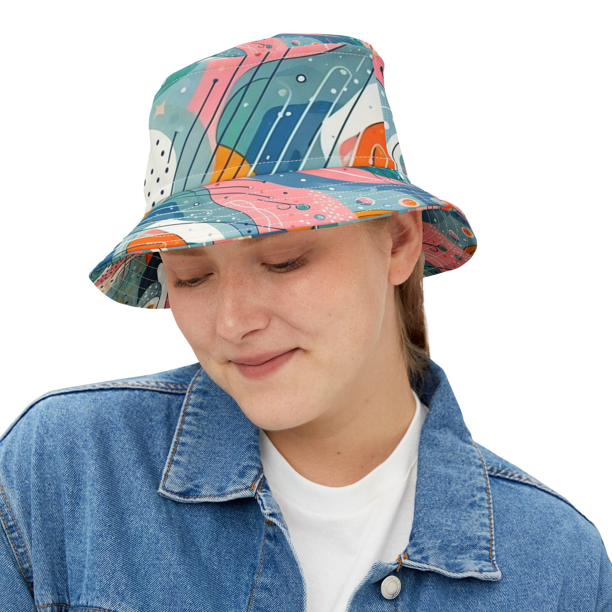 Festival Bucket Hat, Rave Bucket Hat, Trendy Bucket Hat, Colorful ...