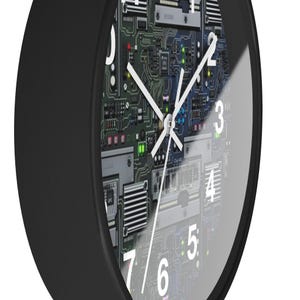 Circuit Board Wall Clock, Technology Clock, Electronics Design Clock ...