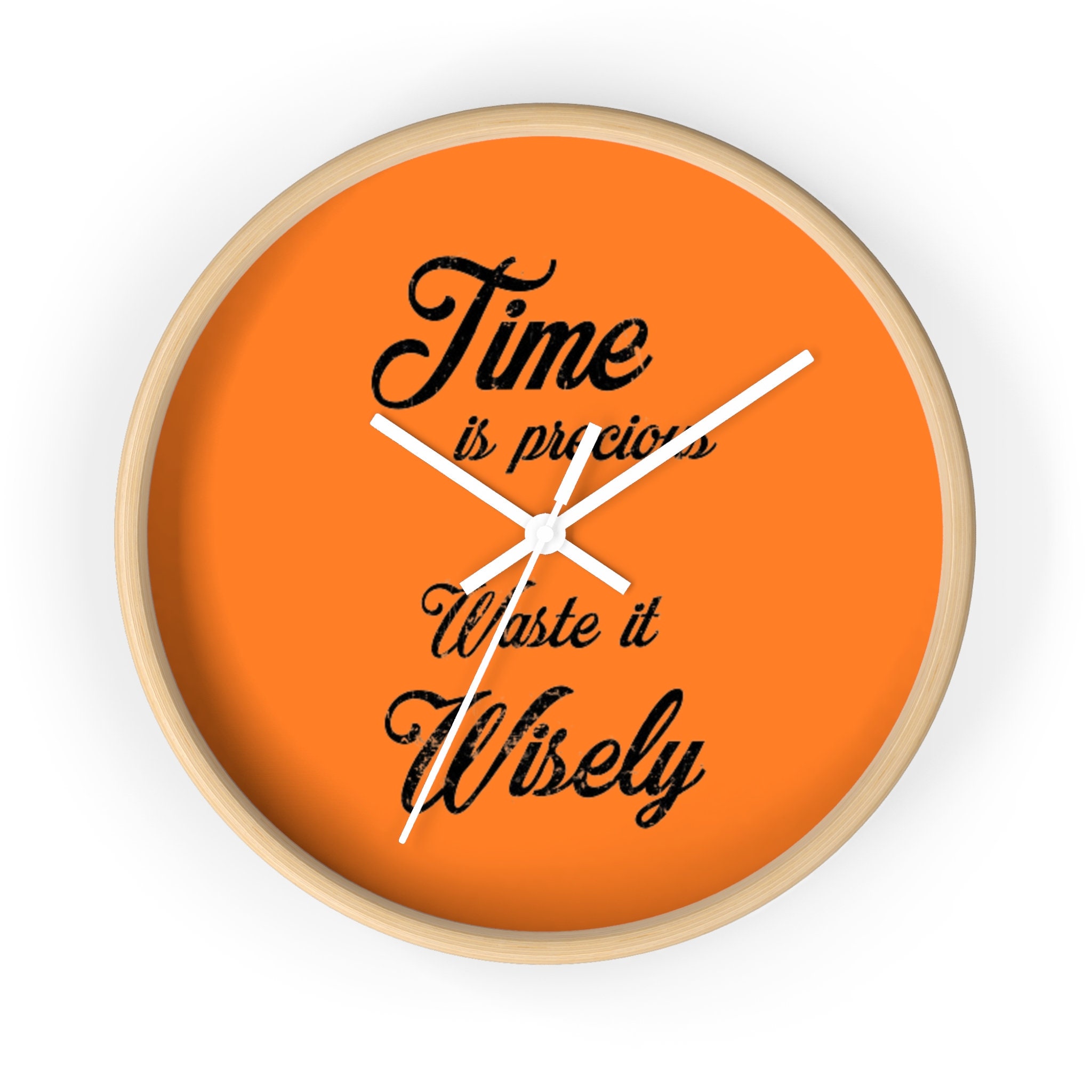 Time is Precious Wall Clock, Inspirational Wall Clock, Motivational ...
