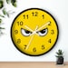 Playful Eyes Clock, Angry Face Wall Clock, Funny Clock, Unique Wall ...