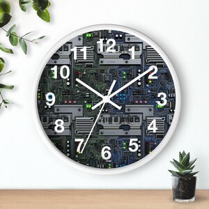 Circuit Board Wall Clock, Technology Clock, Electronics Design Clock ...
