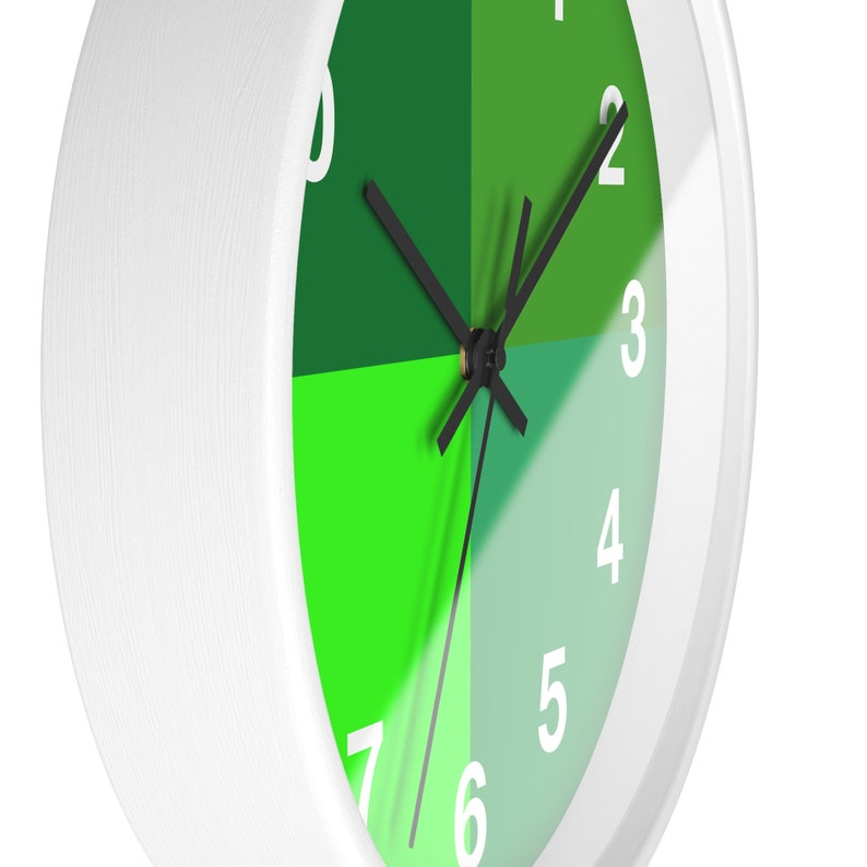 Four Tone Clock, Green Clock, Quadrant Toned Clock, Multi Shade Clock ...