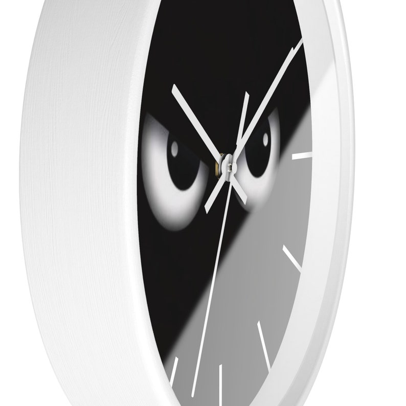 Watchful Eye Clock, Minimalist Clock, Unique Wall Clock, Modern Wall ...