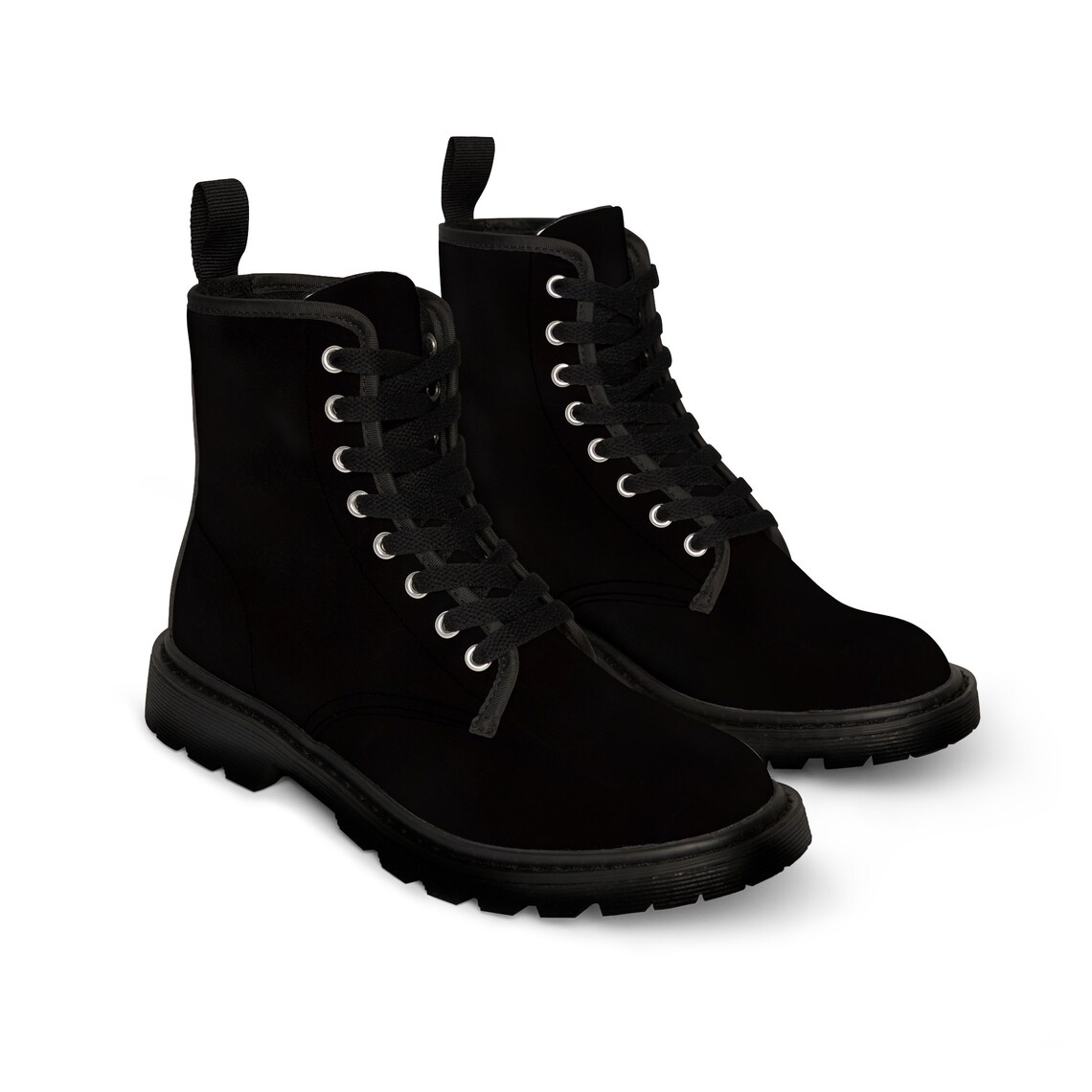 Women's Canvas Boots, Black Boots, Black Boot for Women, Black Ankle ...