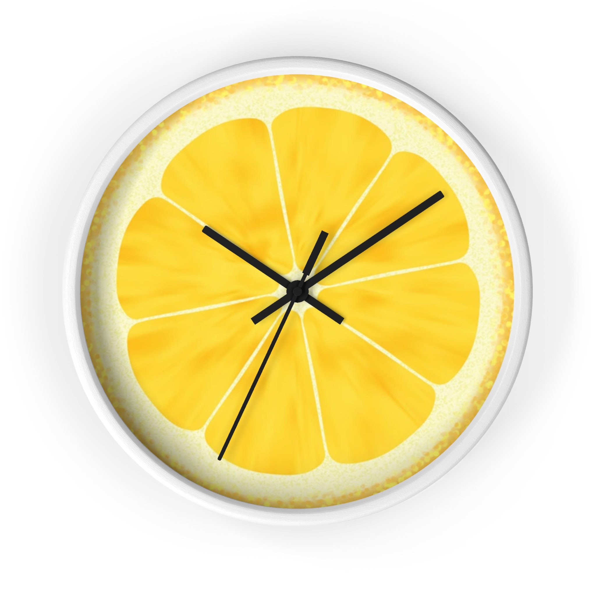 Wall Clock Fruit Wall Clock Kitchen Wall Clock Lemon Wall - Etsy