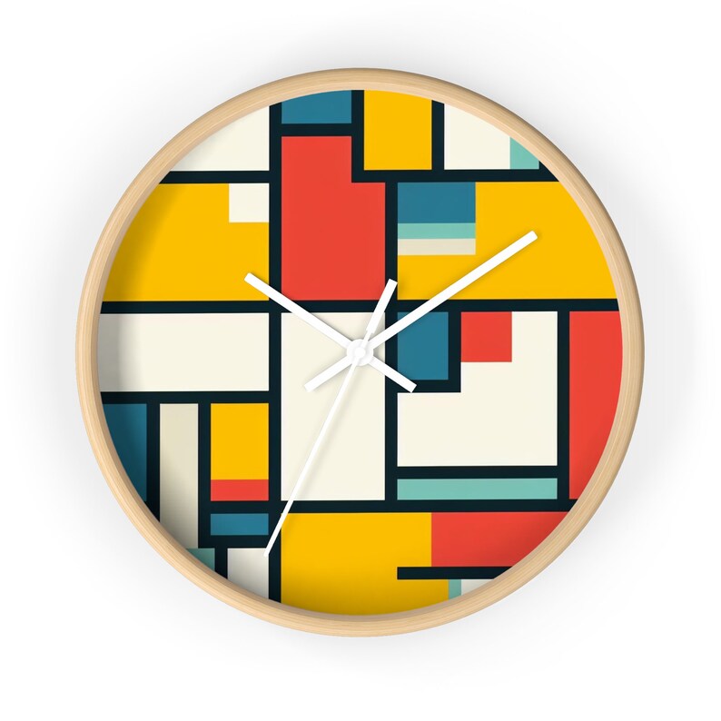 Wall Clock, Abstract Clock, Modern Clock, Decorative Clock, Colorful ...