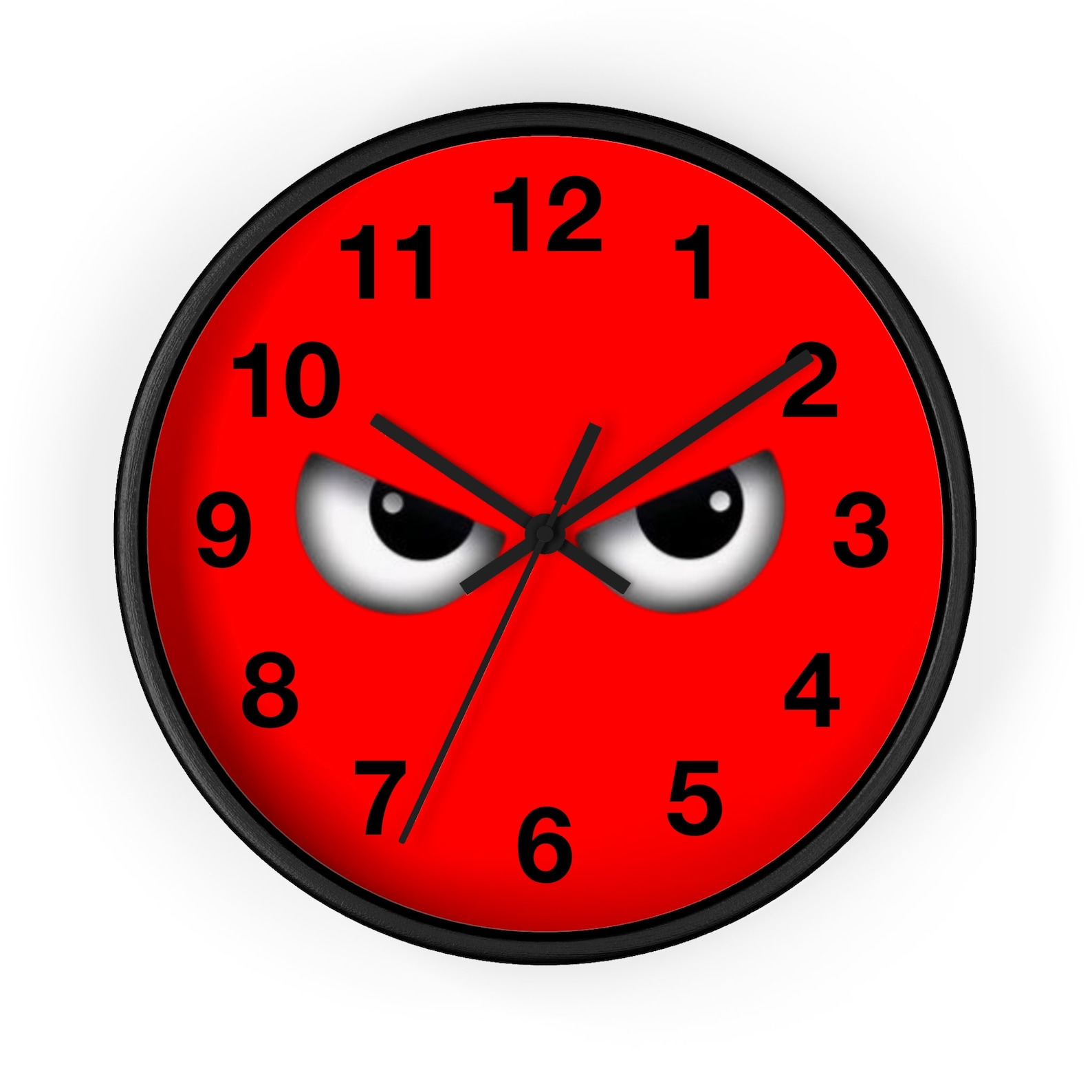 Bold Eyes Clock, Angry Face Wall Clock, Funny Clock, Unique Wall Clock ...