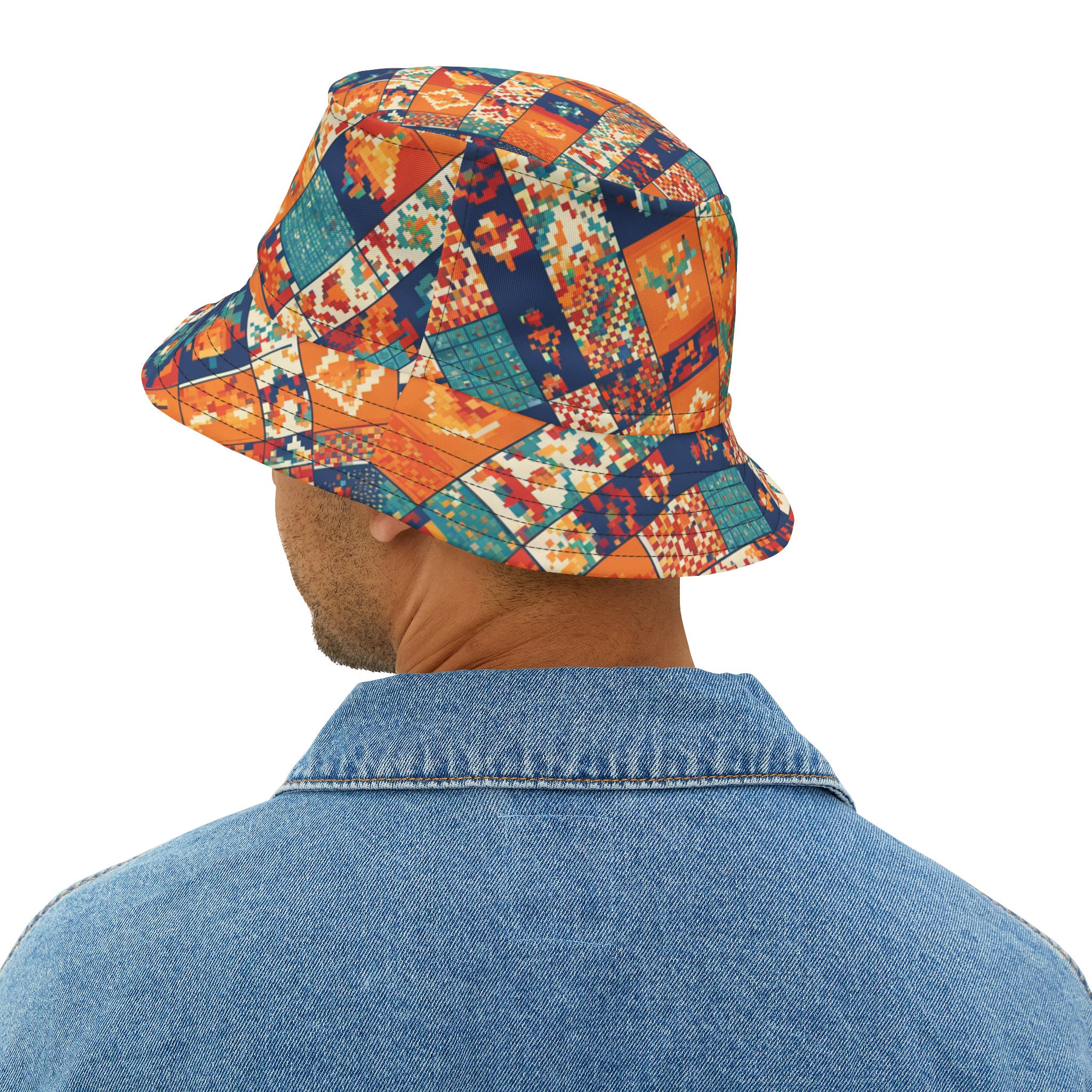 Bucket Hat, Pixel Hat, Pixelated Hat, Unique Bucket Hat, Trendy Bucket ...