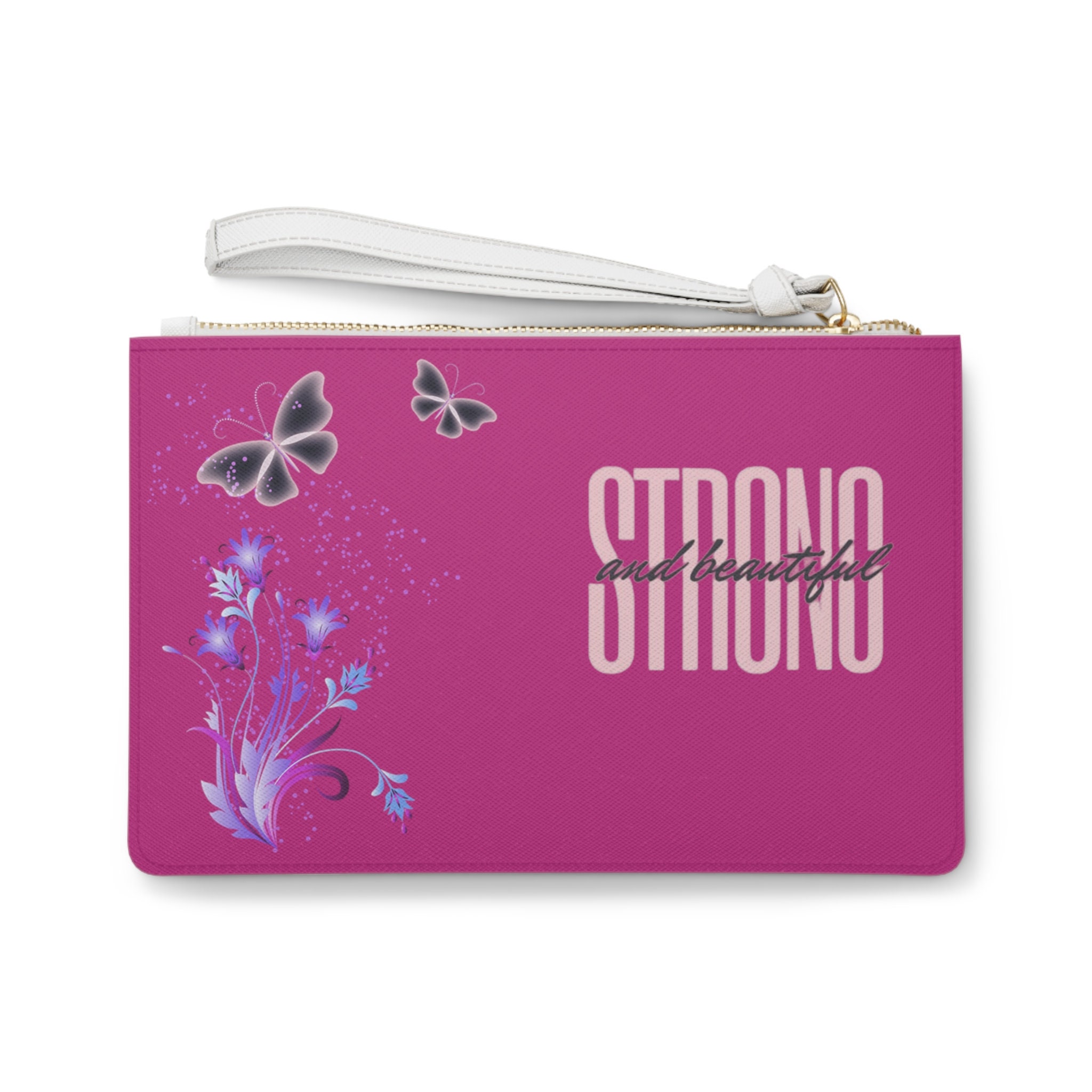 Clutch Bag, Pink Floral Purse, Butterfly Clutch, Trendy Clutch ...