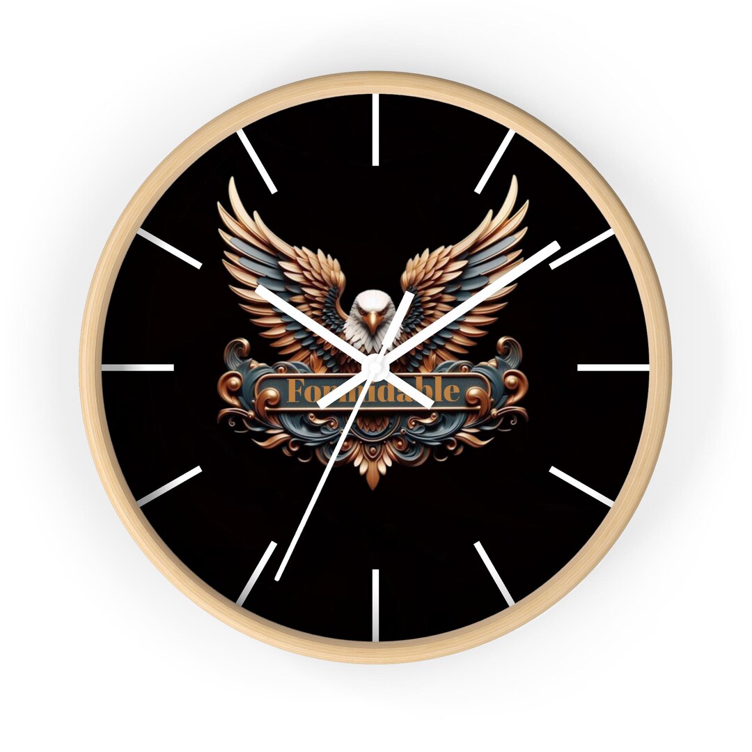 Eagle Wall Clock, Eagle Clock, Eagle Emblem Wall Clock, Bird Wall Clock ...