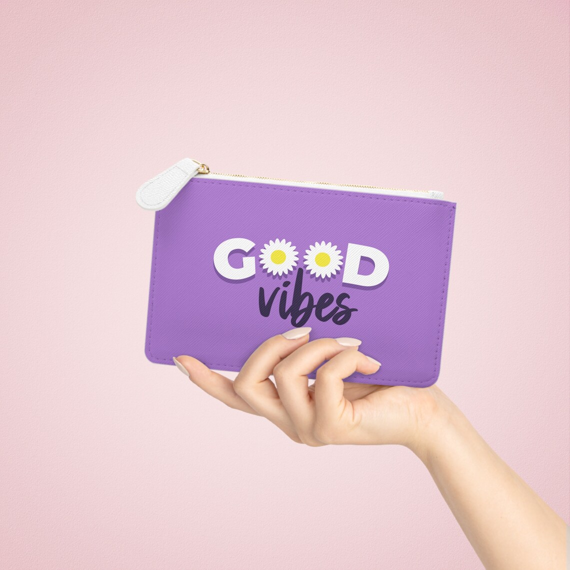 Mini Clutch Bag, Good Vibes Purse, Positive Message Clutch, Mini ...