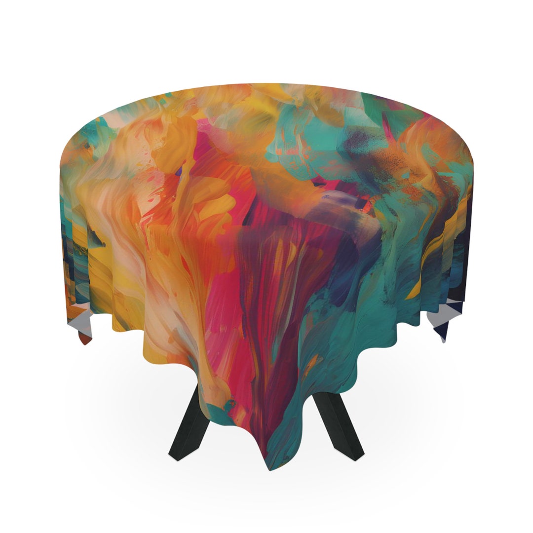 Tablecloth Abstract Painting Tablecloth Artistic Table - Etsy