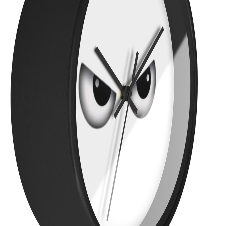 Angry Eyes Clock, Angry Face Wall Clock, Unique Wall Clock, Funny Clock ...