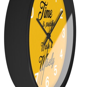 Time is Precious Wall Clock, Motivational Clock, Inspirational Wall ...
