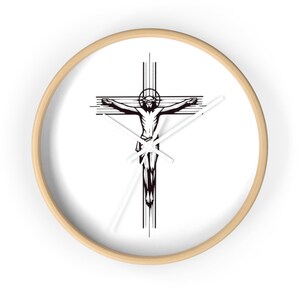Jesus Cross Wall Clock, Christian Clock, Jesus Crucifix Clock ...
