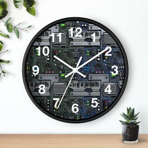 Circuit Board Wall Clock, Technology Clock, Electronics Design Clock ...