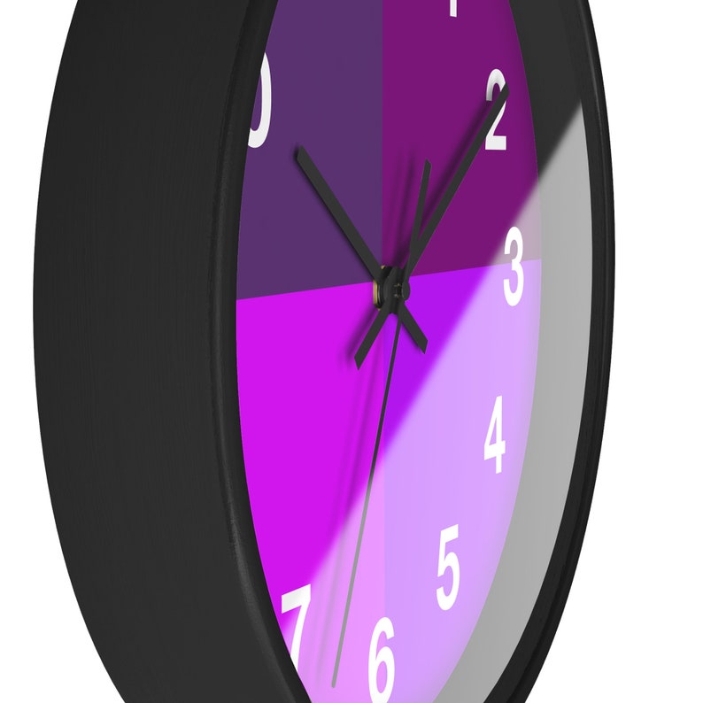 Four Tone Clock, Purple Clock, Quadrant Toned Clock, Multi Shade Clock ...