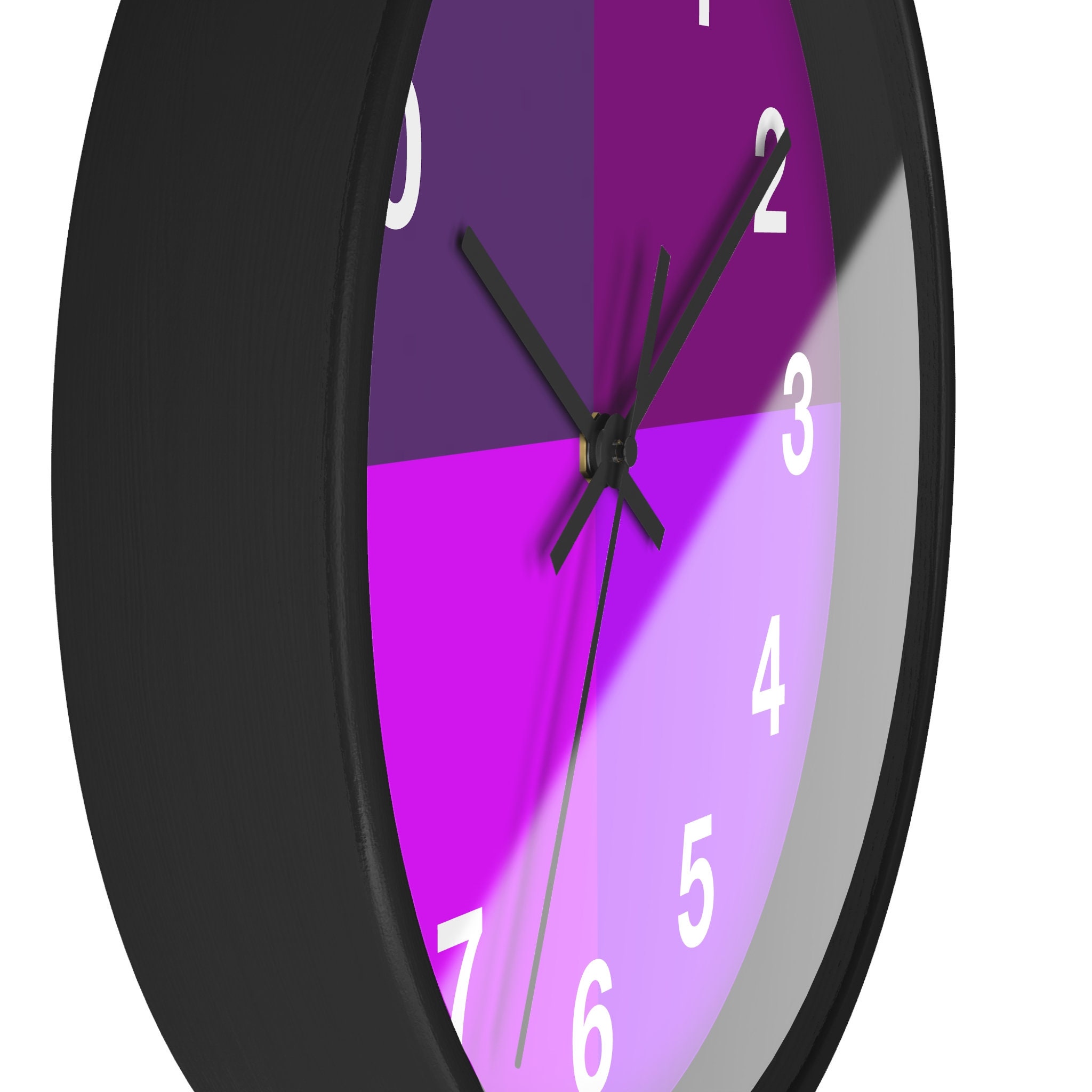 Four Tone Clock, Purple Clock, Quadrant Toned Clock, Multi Shade Clock ...