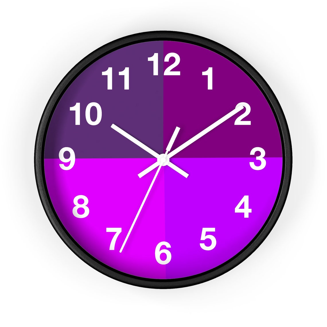 Four Tone Clock, Purple Clock, Quadrant Toned Clock, Multi Shade Clock ...