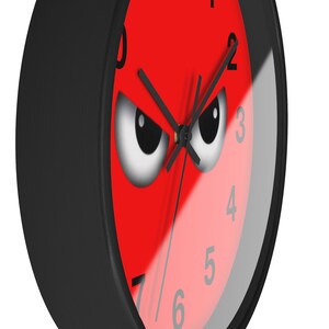 Bold Eyes Clock, Angry Face Wall Clock, Funny Clock, Unique Wall Clock ...