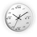 Square Root Wall Clock, Math Clock, Unique Wall Clock, Kids Clock ...