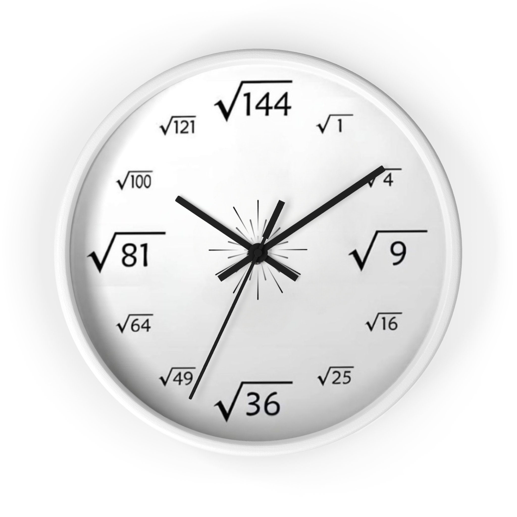 Square Root Wall Clock, Math Clock, Unique Wall Clock, Kids Clock ...