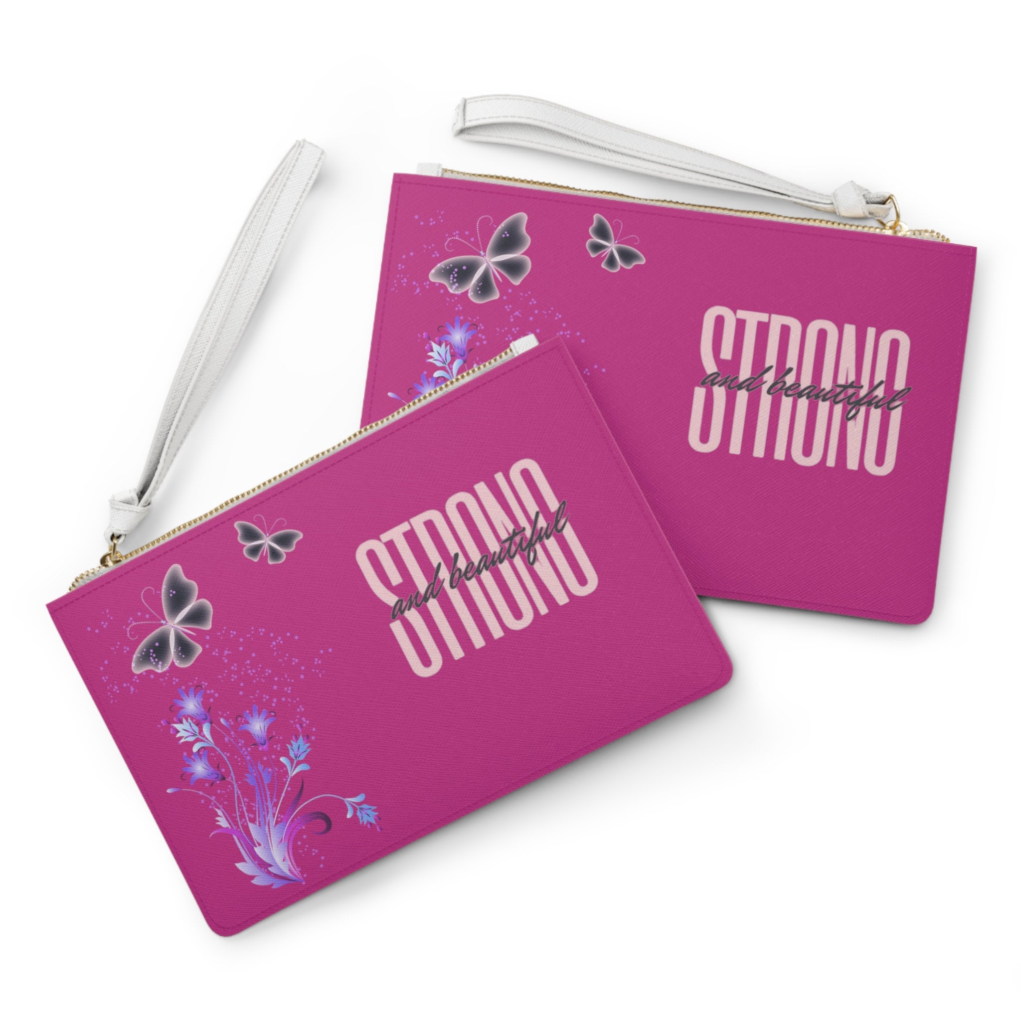 Clutch Bag Pink Floral Purse Butterfly Clutch Trendy - Etsy