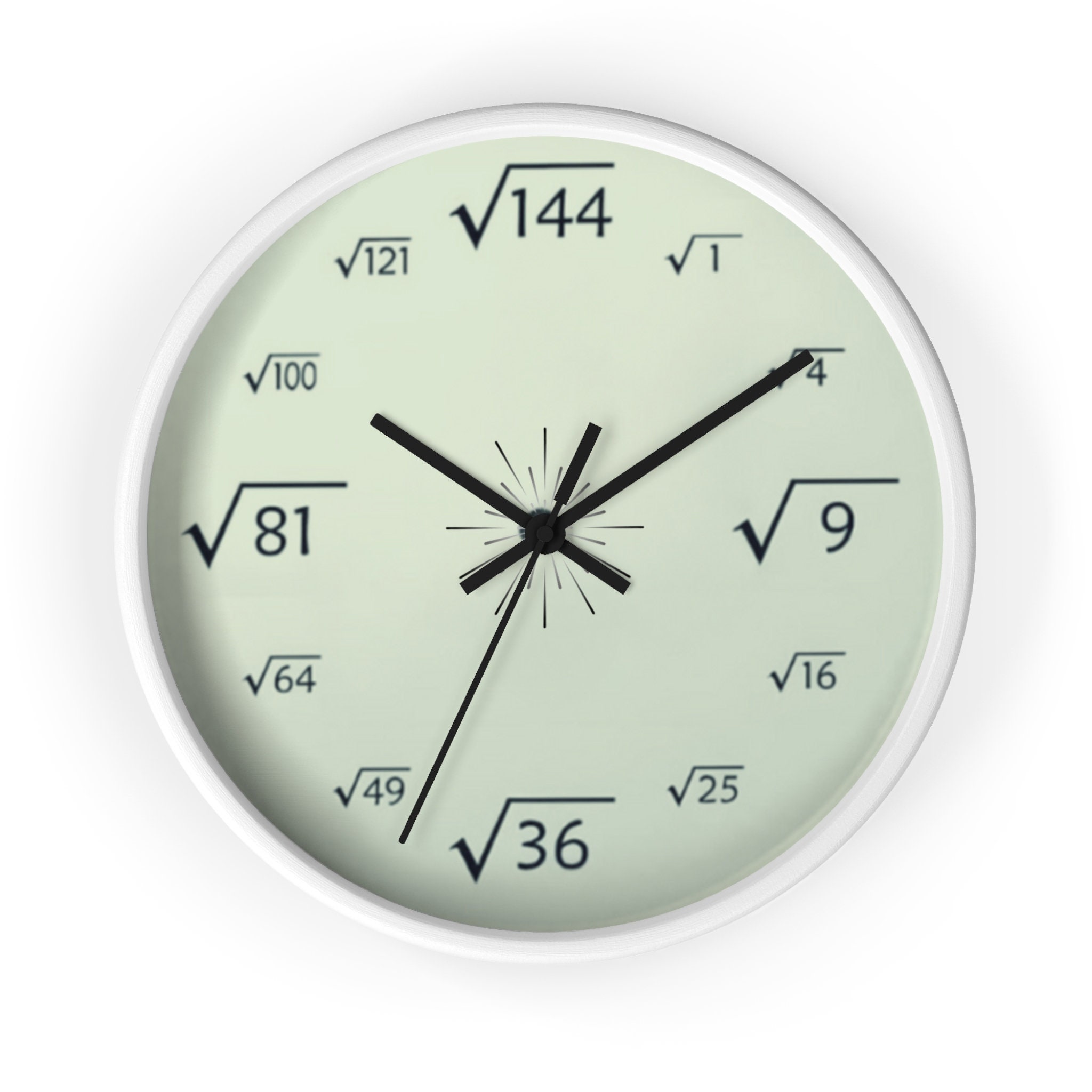 Square Root Clock, Math Clock, Unique Wall Clock, Kids Clock, Modern ...