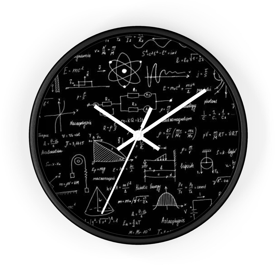 Physics Wall Clock, Science Wall Clock, Science Decor, Science Art ...